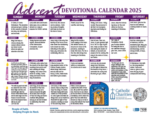 2025 Advent Devotional Calendar - Catholic Charities Of The Archdiocese ...